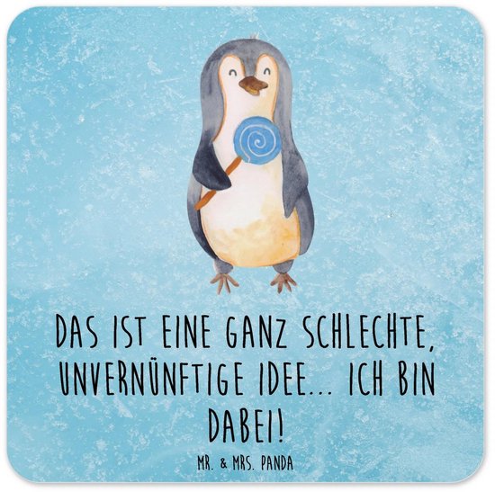 Dhr. & Mevr. Panda 15er Set Onderzetters Pinguïn Lolli - Cadeau, Houten ...