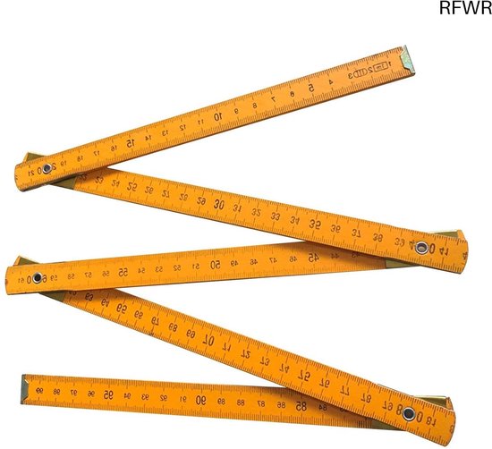 RFWR® Opvouwbare houten liniaal van 1 meter voor nauwkeurige metingen | bol