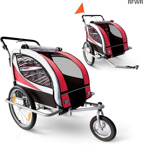 RFWR® 360° Draaibare Fietskar en Buggy 2-in-1 voor Kinderen | bol