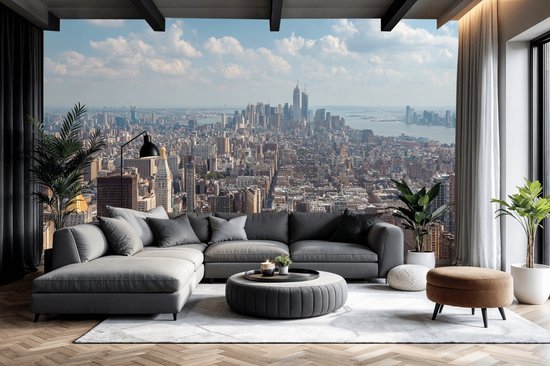 Naadloos behang Fotobehang - Skyline Wonders: Urban Serenity Unveiled ...