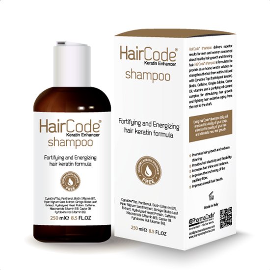 PharmaCode HairCode Shampoo - Keratine Shampoo - Biotine Haarverzorging ...