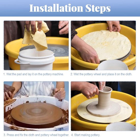 Klei Gooien Doek 32Cm Aardewerk - Set van 4 Stuks - Keramiek Pad voor ...