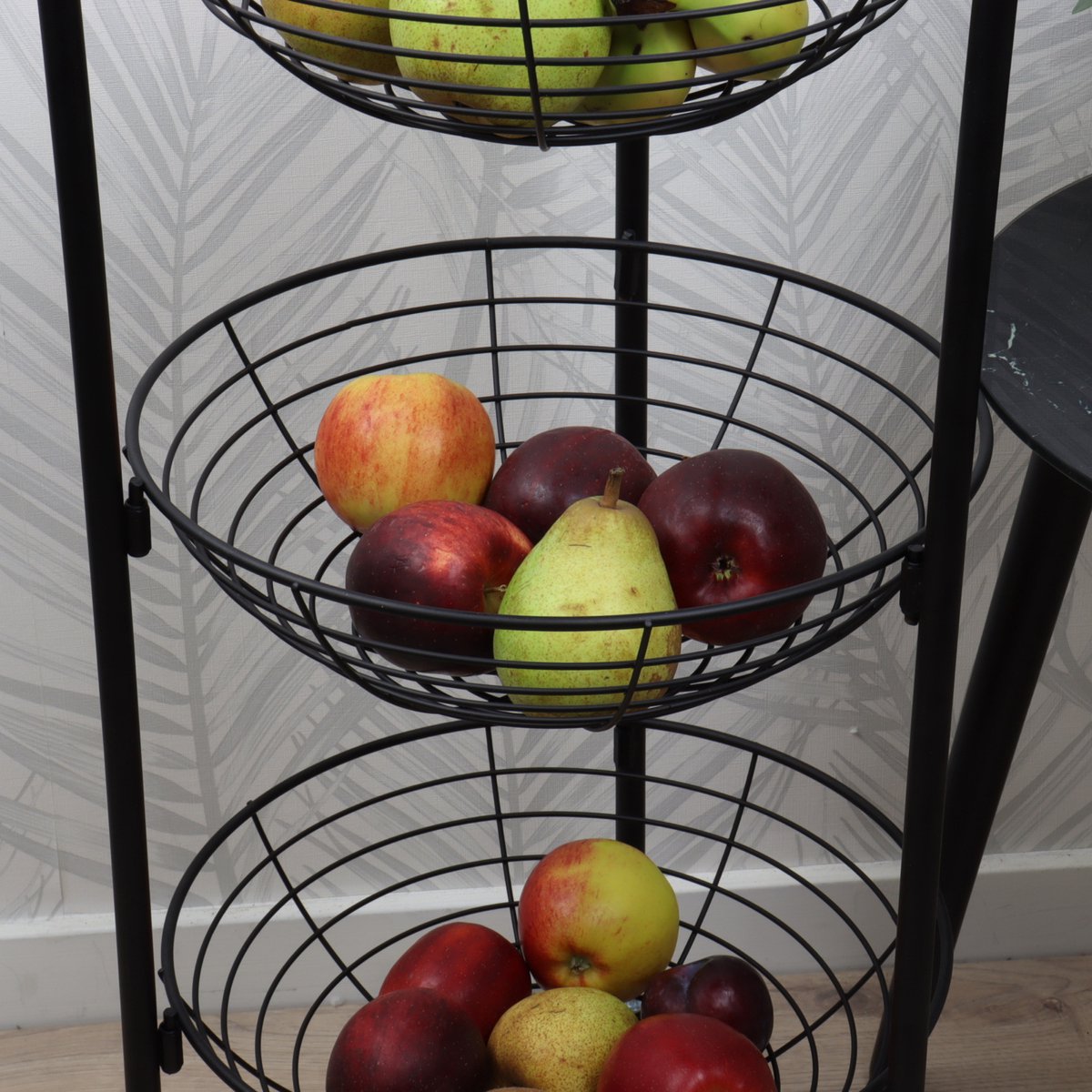 Orange85 Keukentrolley - Keukenrek - 3 laags - Op wieltjes - Organizer - Fruitmand | bol.com