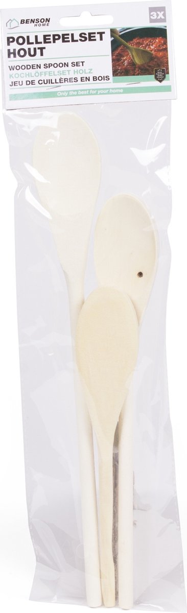 Houten Pollepels - Pollepel - Pollepelset - 3 Stuks | bol