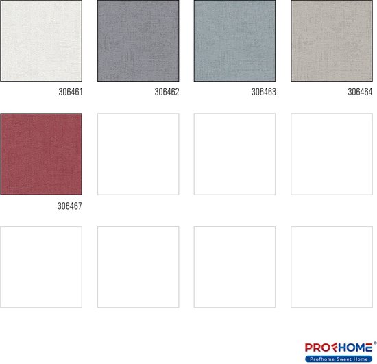 Uni kleuren behang Profhome 306463-GU vliesbehang hardvinyl warmdruk in ...