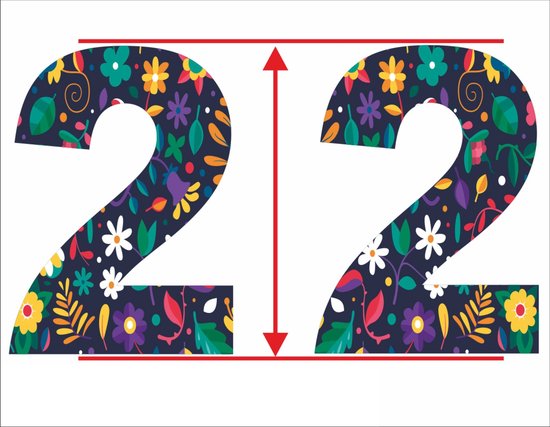 Nummer 2. stickers set van 2 stuks | bol.com