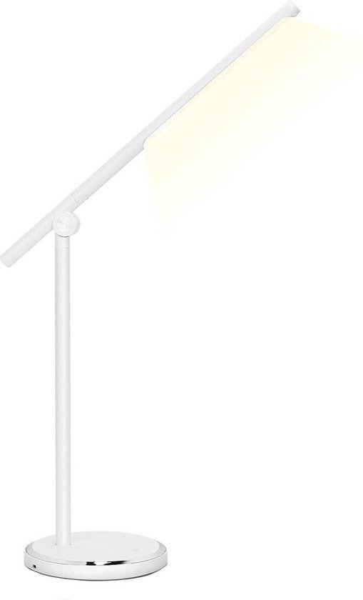 LED Bureaulamp - Aigi Libo - 8W - USB Oplaadfunctie - Aanpasbare Kleur ...