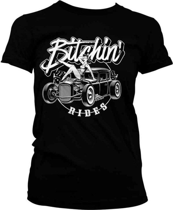 Bitchin' Rides Dames Tshirt -M- Hot Rod Hot Girls Zwart | bol