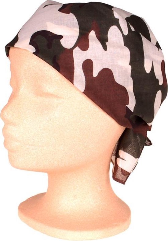 Bandana/Doek Camouflage gr/w/br/zw 50x50 | bol.com