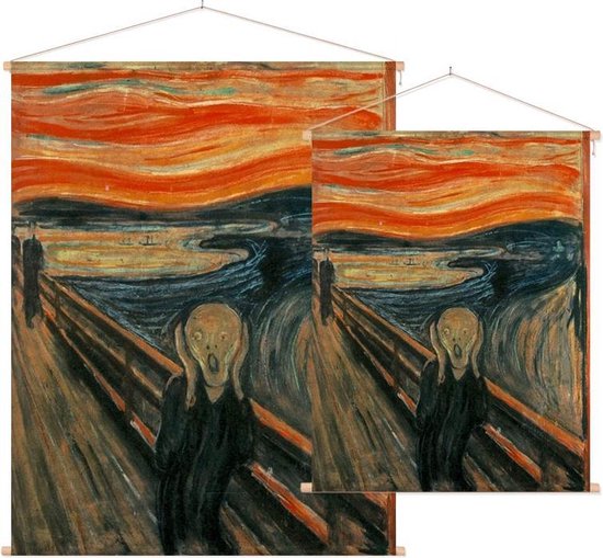 De Schreeuw, Edvard Munch - Foto op Textielposter - 120 x 160 cm | bol.com