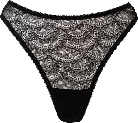 Lacely - Micado Lingerie String | Zwarte Kanten Delicatesse | Luxueus ...