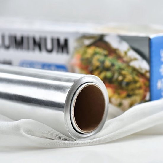 Aluminiumfolie - Op rol - Aluminiumfolie houder - 30CM x 60M - Dikte 10 ...