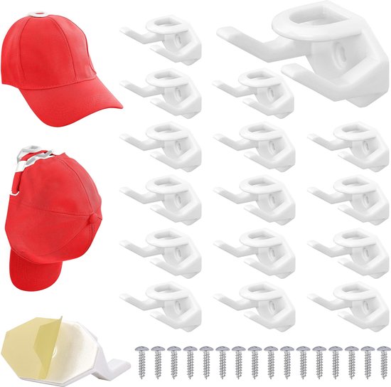 Belle Vous 16 haakjes zelfklevend voor petten - Alternatief voor petten ...