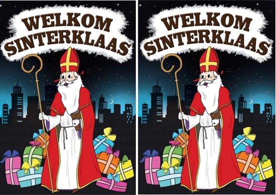 3x stuks deurposters Welkom Sinterklaas A1 - 59 x 84 cm - Sinterklaas ...