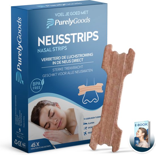 PurelyGoods® Neusstrips - Anti Snurk Neuspleisters - Neusspreider ...