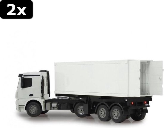 2x Camion Conteneur Jamara Rc Mercedes-benz Arocs 2,4 Ghz Wit 1:20 ...