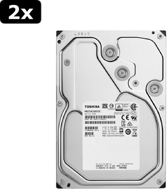2x Toshiba MG09 Series MG09ACA18TE - Vaste schijf - 18 TB | bol