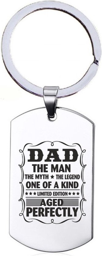 Sleutelhanger RVS - Dad | bol