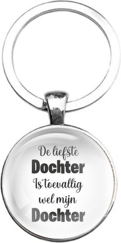 Sleutelhanger Glas - De Liefste Dochter Is Toevallig Wel Mijn Dochter | bol.com