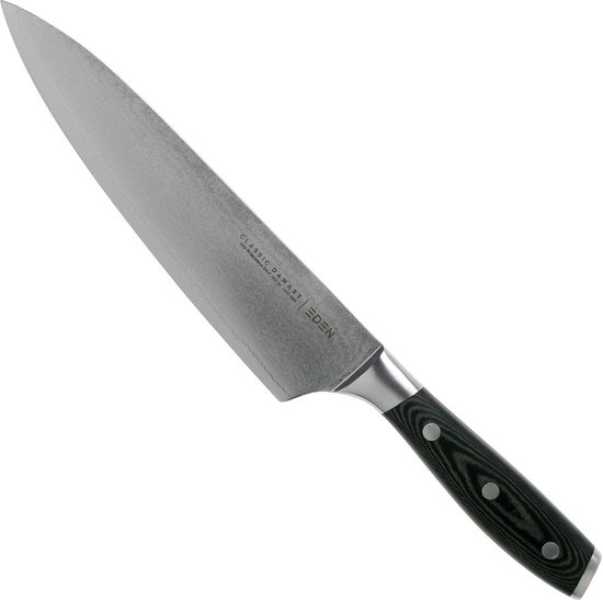 Eden Classic Damast Koksmes 20 cm Keukenmes EQ2030-020 Koksmes voor ...
