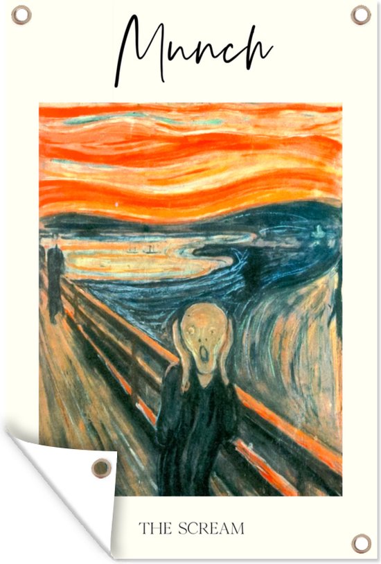 Tuindecoratie Schilderij - De schreeuw - Munch - 40x60 cm - Tuinposter ...