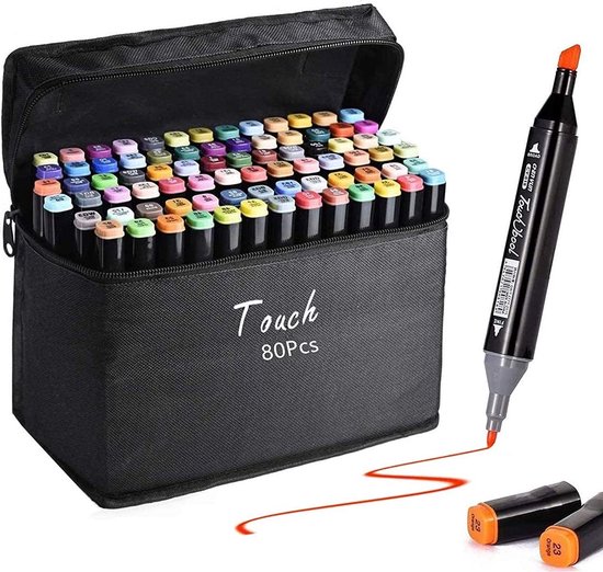 TouchBool Twinmarkers 80 Stuks - voor Volwassenen en Kinderen - Alcohol ...