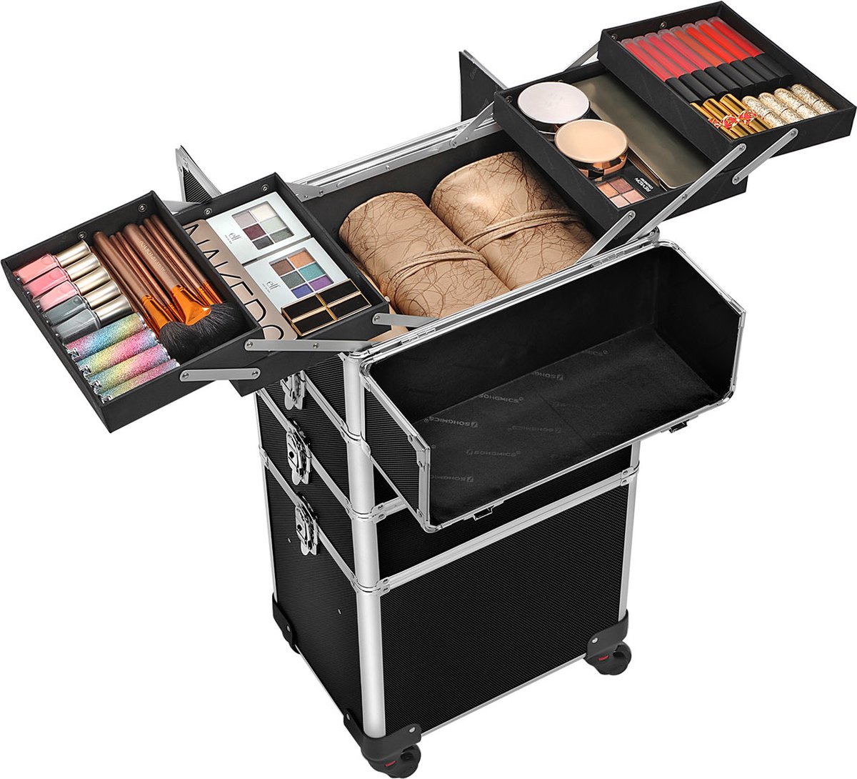 Kapperskoffer - Cosmetica trolley - Cosmetica Koffer - Make-up koffer ...