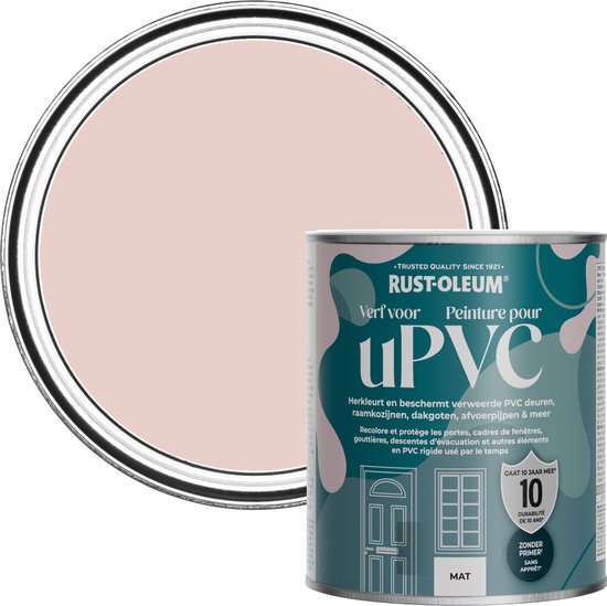Rust-Oleum Roze Verf voor PVC - Roze Champagne 750ml | bol