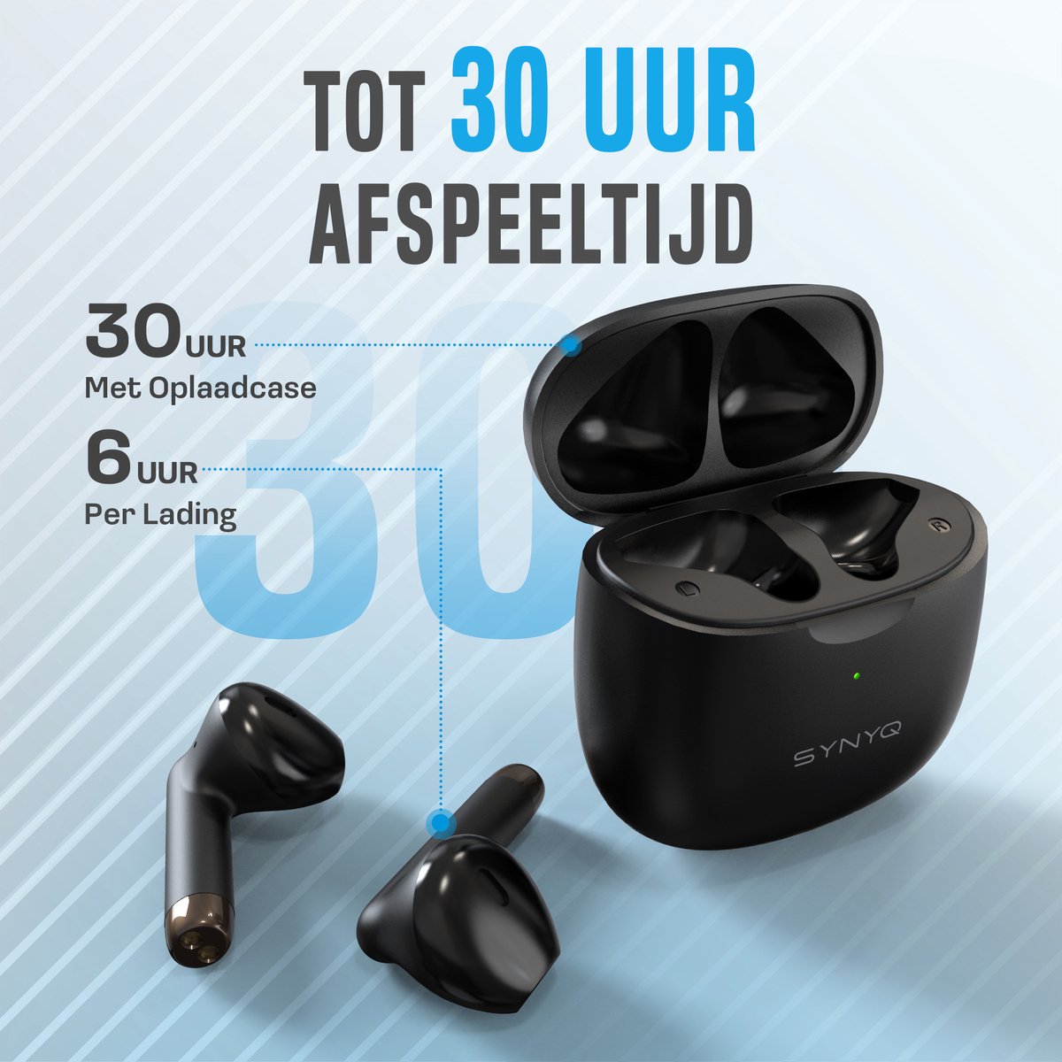Synyq ProX Earbuds - Draadloze Oordopjes - Waterproof - 30 uur ...