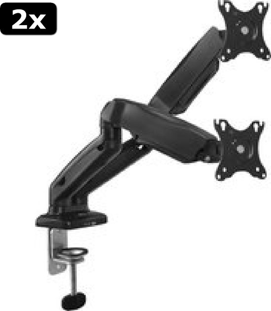 2x ACT Dubbele Monitor arm ‚Äì Gasveer - tot 32 ‚Äì Draai-, kantel- en ...
