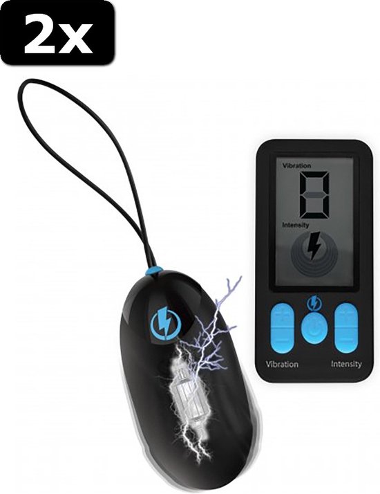 2x 5X Vibrating & E-Stim Silicone Egg + Remote | bol.com