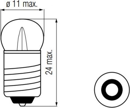 Lamp 12V-3W E10 | bol