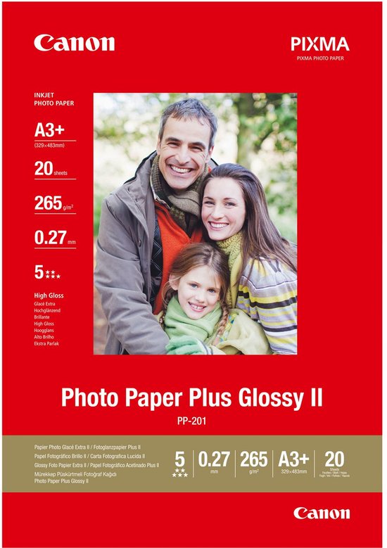 Canon pakken fotopapier Paper PP-201 (A3+, 20 Sheets) | bol.com