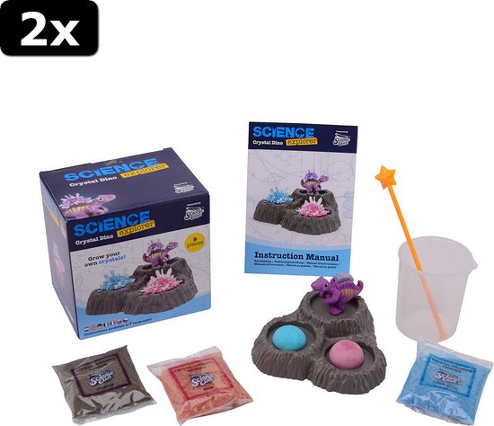 2x Science Explorer dinosaurus kristal set in doos | bol.com