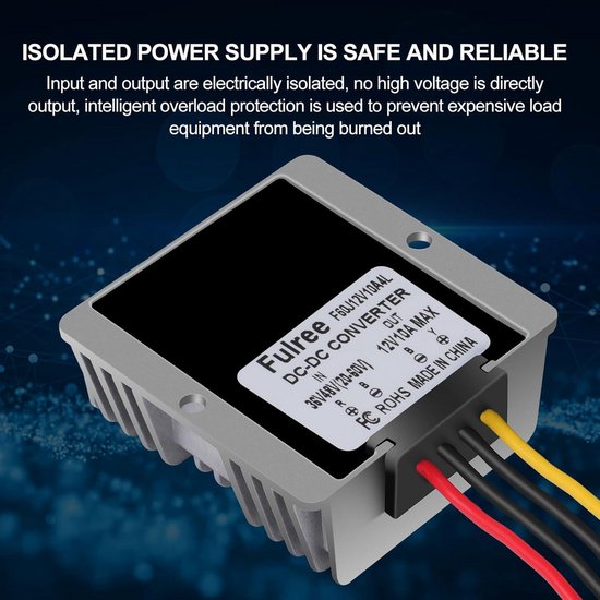 Buck Converter - Voedingsmodule Auto LED-scherm 20-60V naar 12V 10A | bol