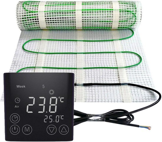 Elektrisch Infrarood Vloerverwarming Mat 150W/m² met Zwarte Touch ...