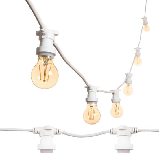 Buiten Lichtketting 10 Meter - 10 E27 Fittingen - Weerbestendig IP54 ...