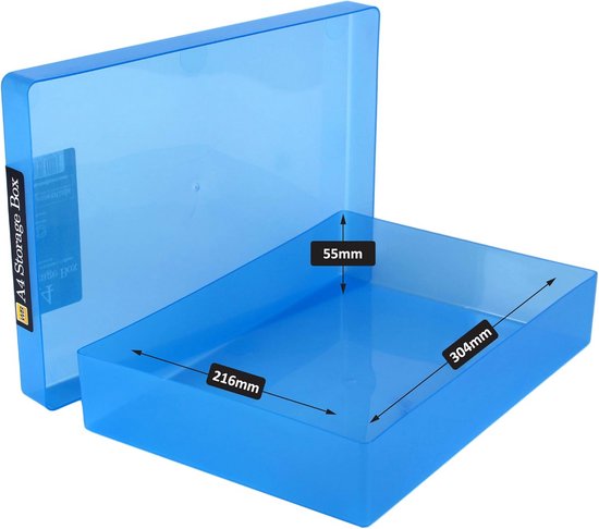 A4 Opbergdozen Set van 5 - Multicolor/Transparent | bol