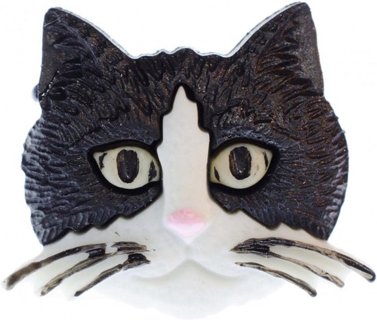 Schattige Kattenkop Broche / Speld - Leuk Dierenaccessoire | bol
