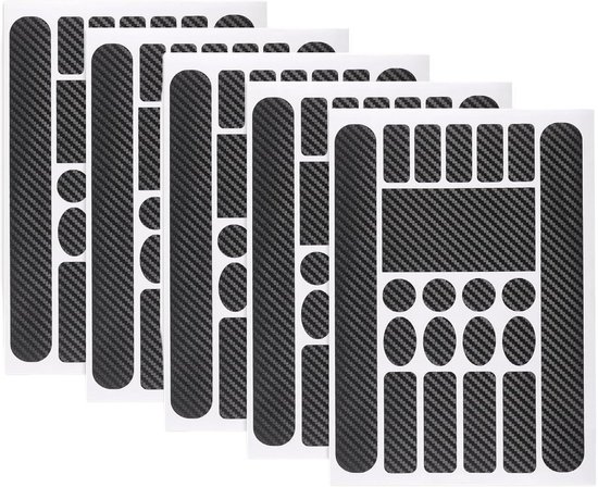 5x Fiets Frame Beschermfolie Set - Carbon Look Stickers voor ...