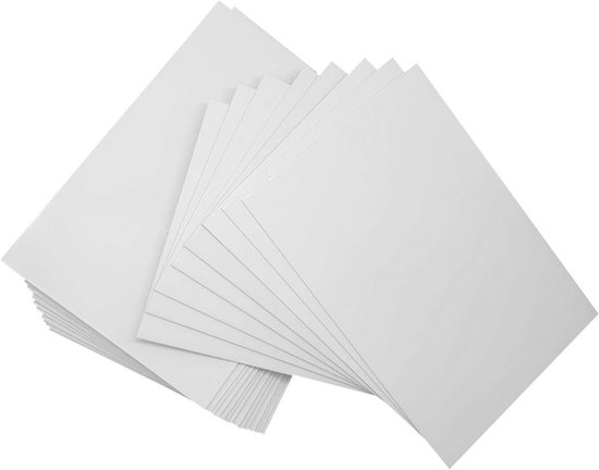 100x Witte Blanco Indexkaarten A6 (10x15 cm) - Dik Papier voor Notities ...