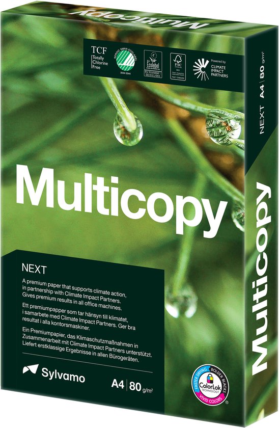 Kopieer-printpapier MultiCopy ZERO carbon - A4 80 gram wit - pak 500 ...