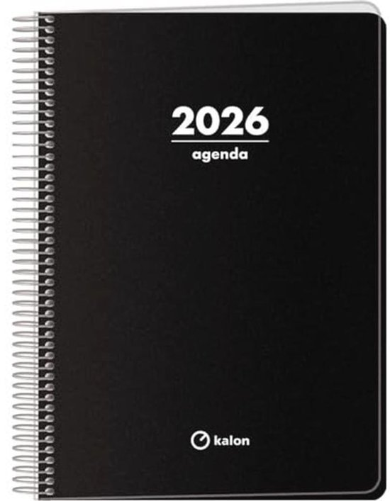 Agenda 2026 - Verticale Weekoverzicht, A5 Formaat, Meertalig, Ringband ...