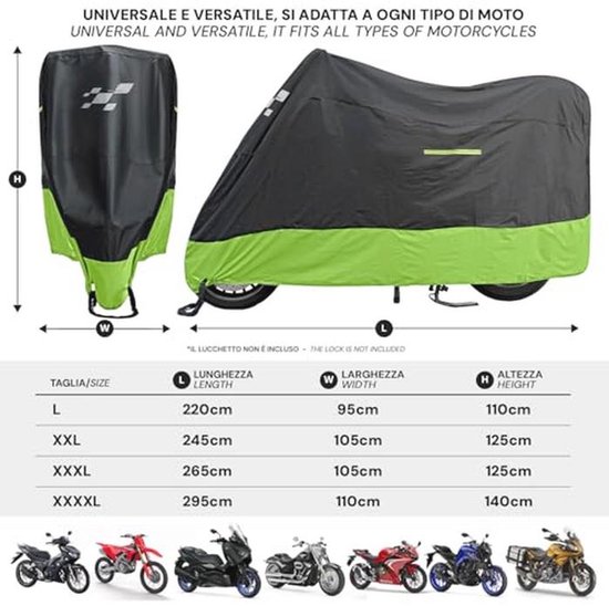 Waterdichte Motorhoes voor Binnen en Buiten - Bescherming tegen Wind, UV Straling en... | bol