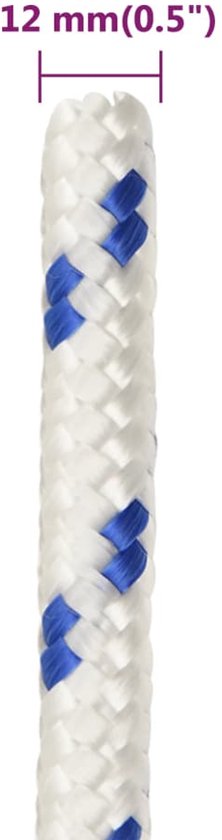 Boot touw 12 mm 100 m polypropyleen wit | bol