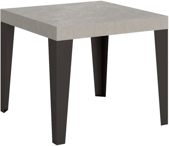 Uitschuifbare tafel 90/246x90 cm Vlam kasjmier antraciet poten | bol
