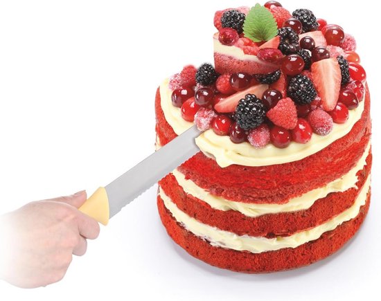 Long Couteau à Gâteau 30 cm - Perfect pour Couper et Portionner les ...