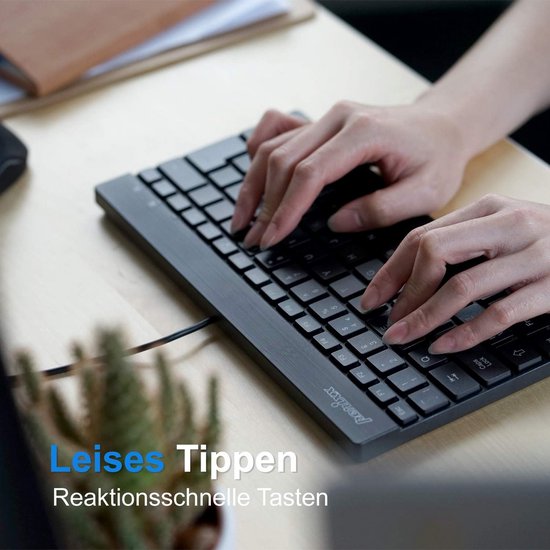 Compact Mini USB Toetsenbord met Platte Toetsen voor Laptop en Tablet | bol