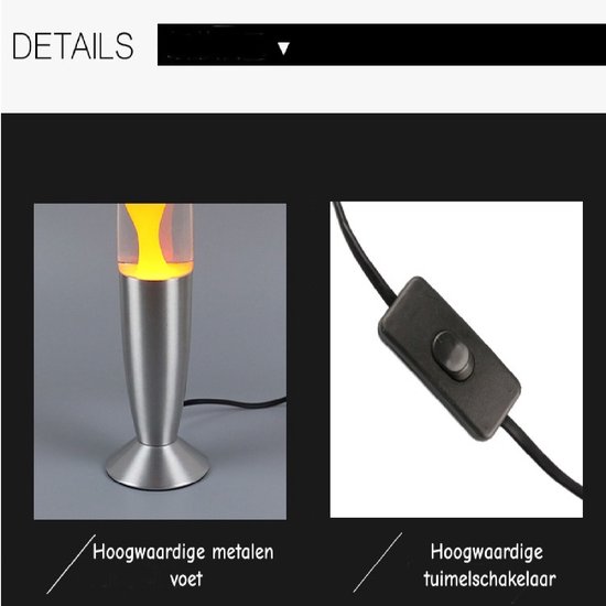 longziming -Lava Lamp - Sfeerverlichting Met Vloeistofeffect En Oranje ...