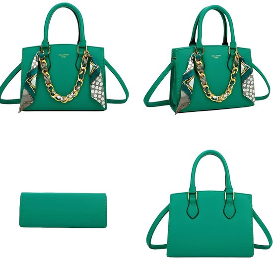 Gallantry, Handtas voor Dames met Generfd Effect met Gouden Decoratieve ...
